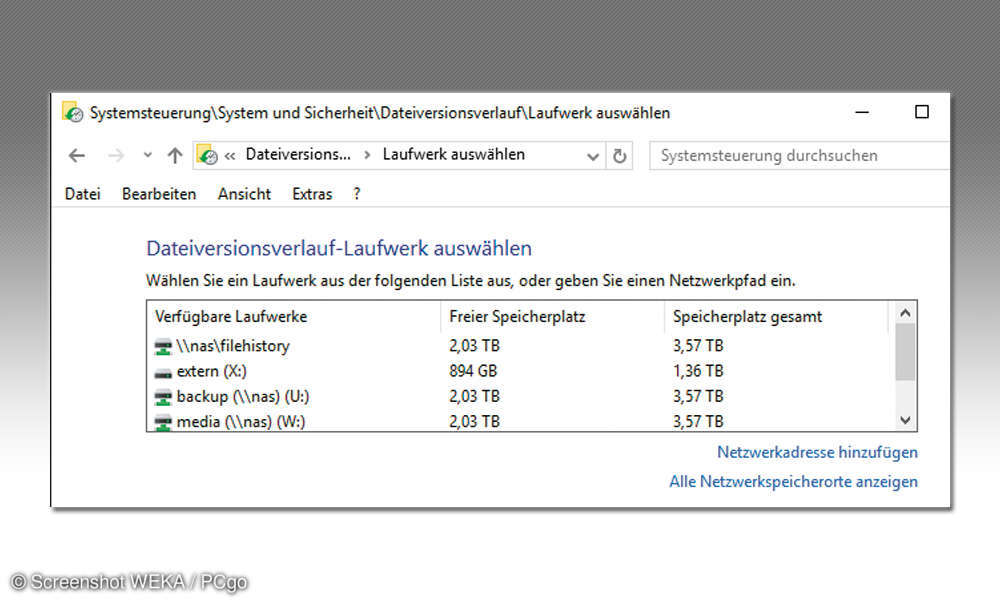 Windows: Dateiversionsverlauf aktivieren und konfigurieren - connect-living