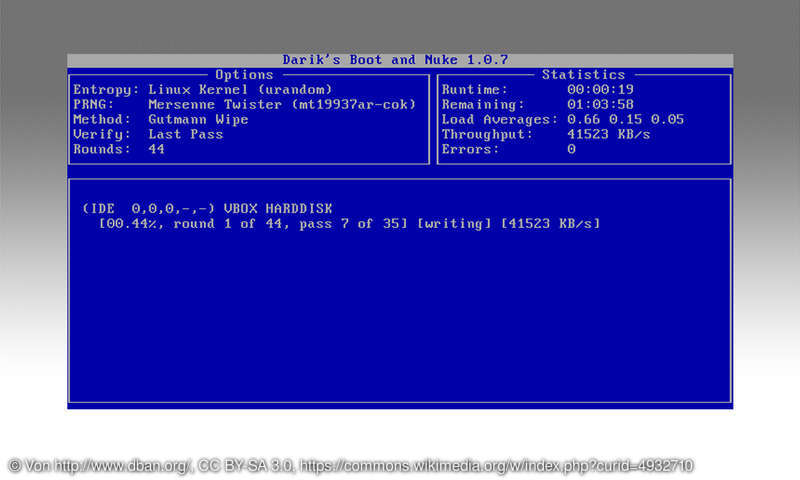 HDD-Festplatte sicher löschen mit DBAN - connect-living