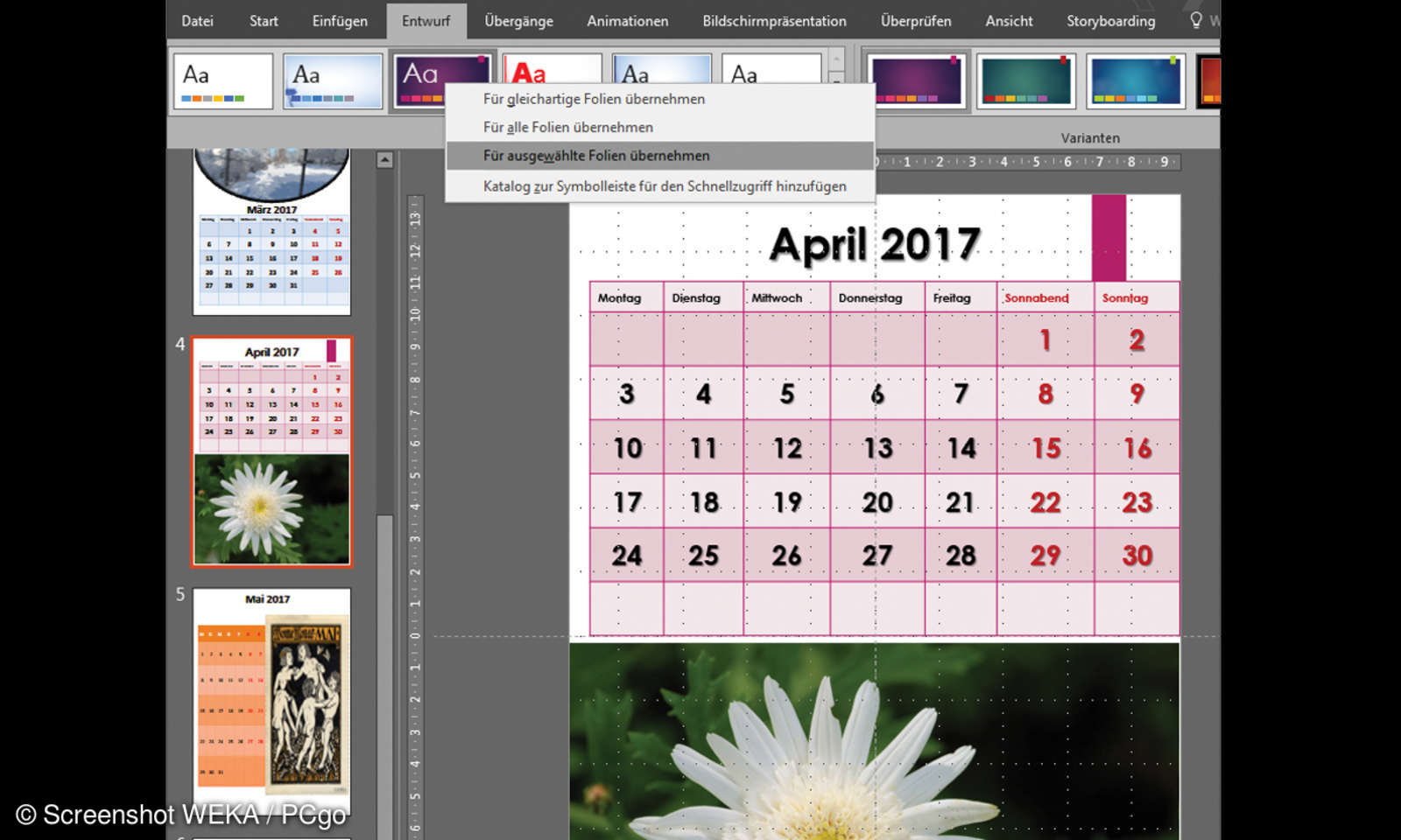 Foto-Kalender mit Powerpoint erstellen - Anleitung - connect-living