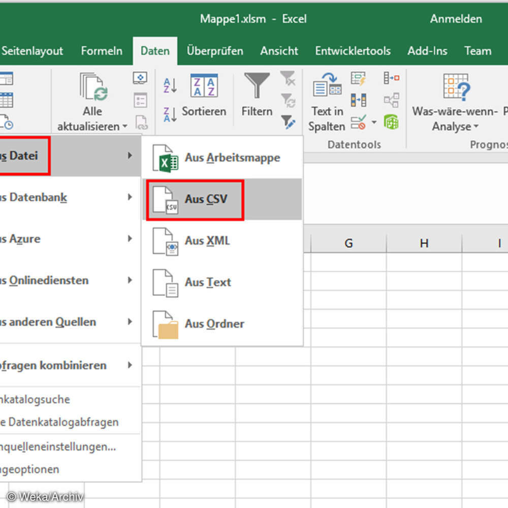 Excel: CSV-Dateien importieren - Anleitung - connect-living