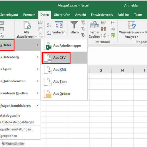 Excel: CSV-Dateien importieren - Anleitung - connect-living