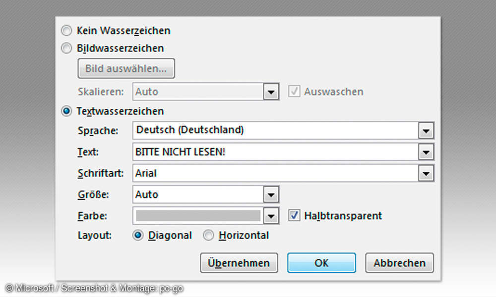 Word-Wasserzeichen einfügen - so geht's! - connect-living