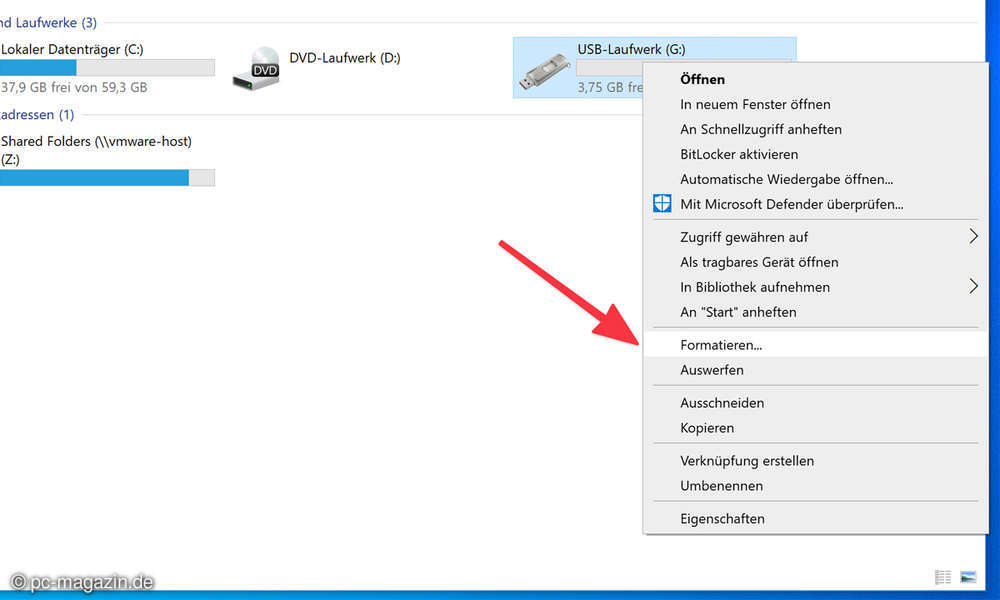 USB-Stick für PC und Mac formatieren - connect-living