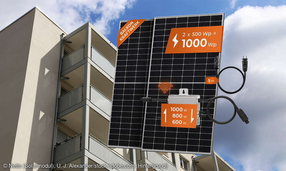 1.000 Watt Balkonkraftwerk bei Netto im Angebot - connect-living