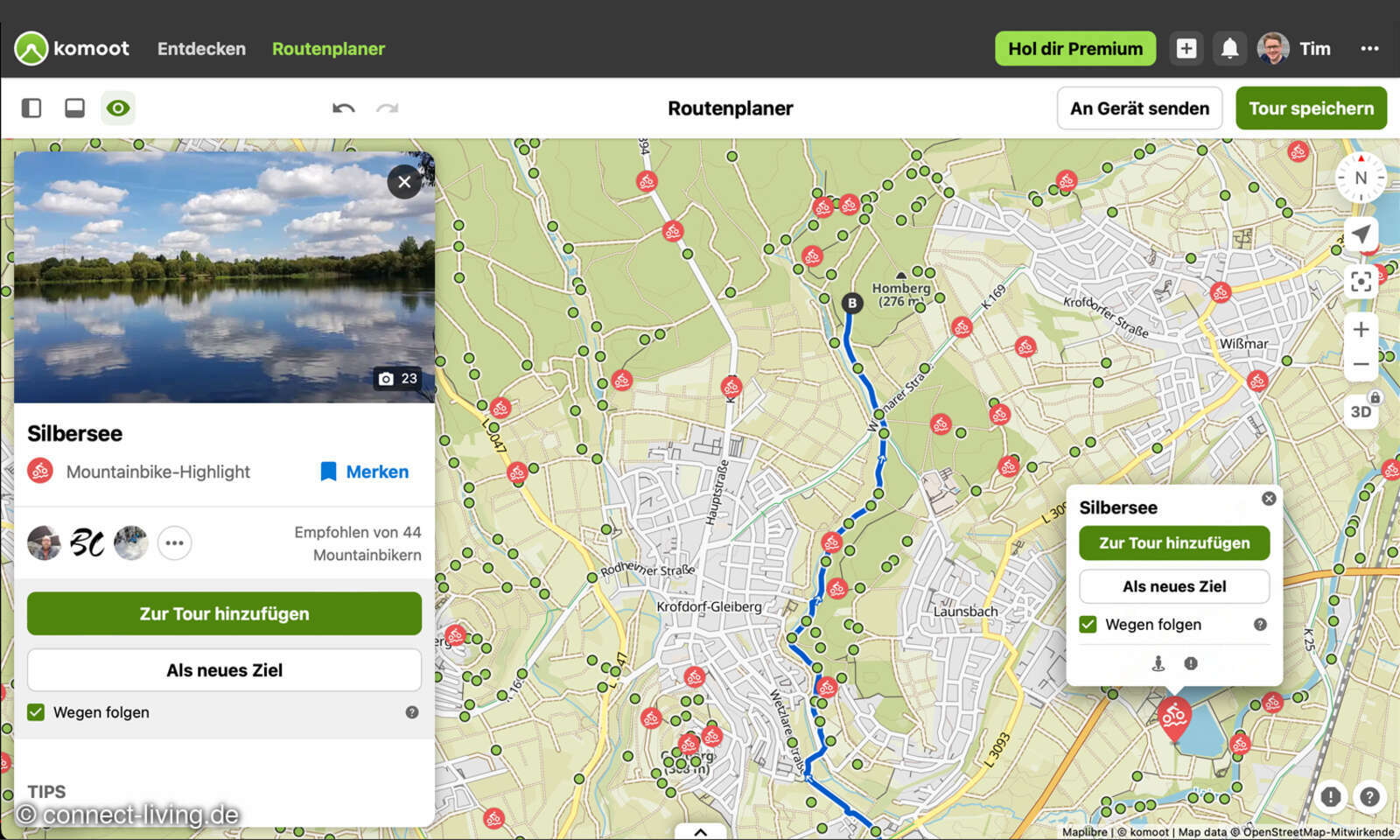 Fahrrad-Routenplanung mit Komoot - connect-living