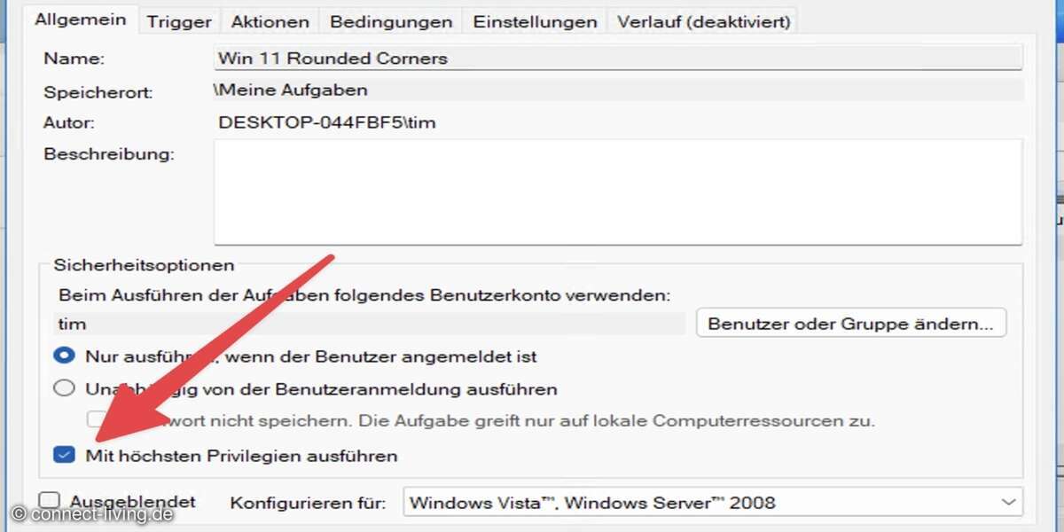 Win11 Toggle Rounded Corners: Taskplaner für Autostart - connect-living