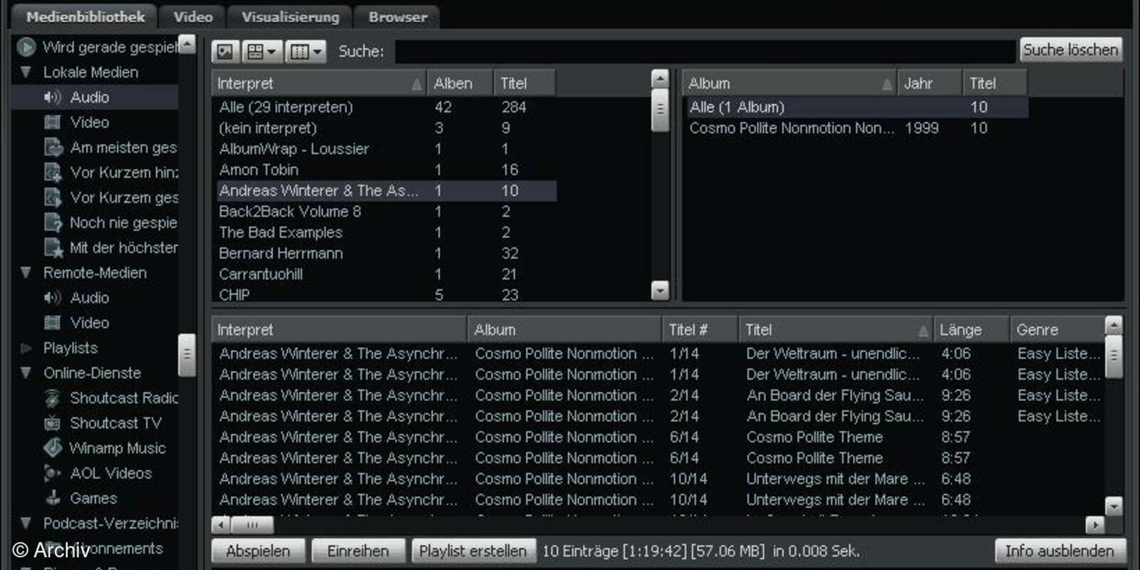 WinAmp Media Player - connect-living