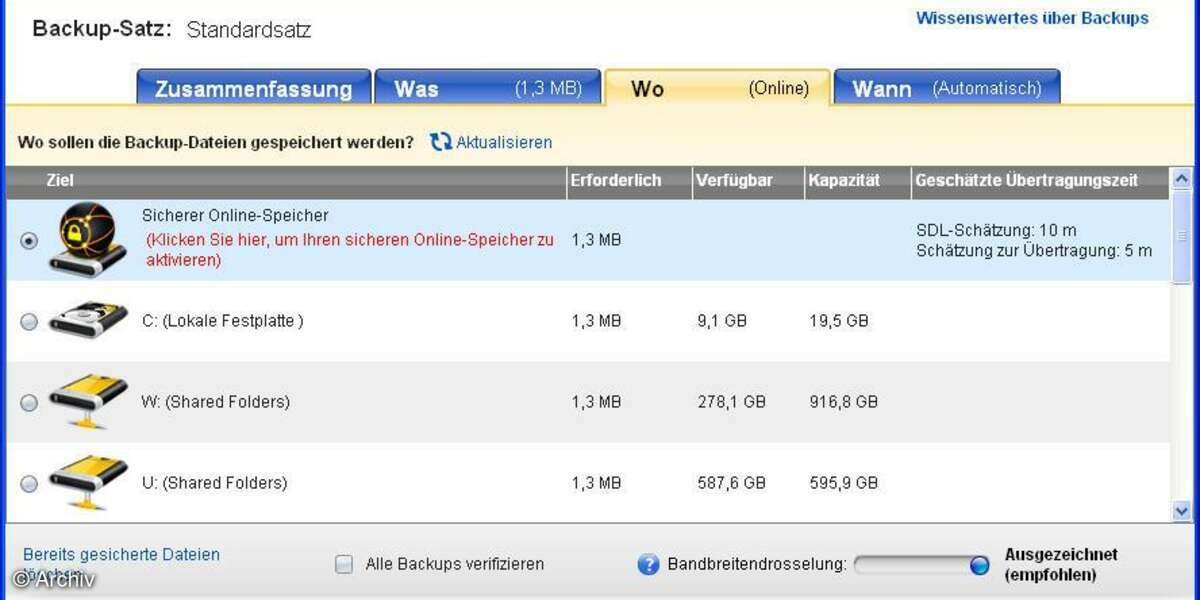Norton 360 Version 3.0: Backup-Funktion - connect-living