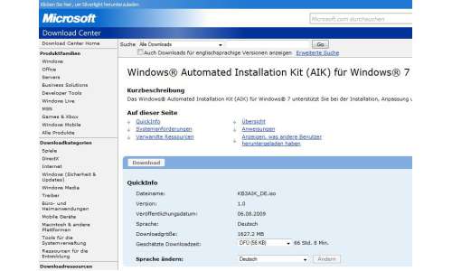Windows Automated Installation Kit für Windows 7 Download - connect-living