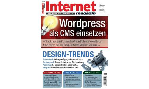 Inhaltsverzeichnis Internet Magazin 6/2010 - connect-living