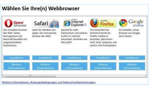 Windows 7: Browser-Auswahldialog - connect-living