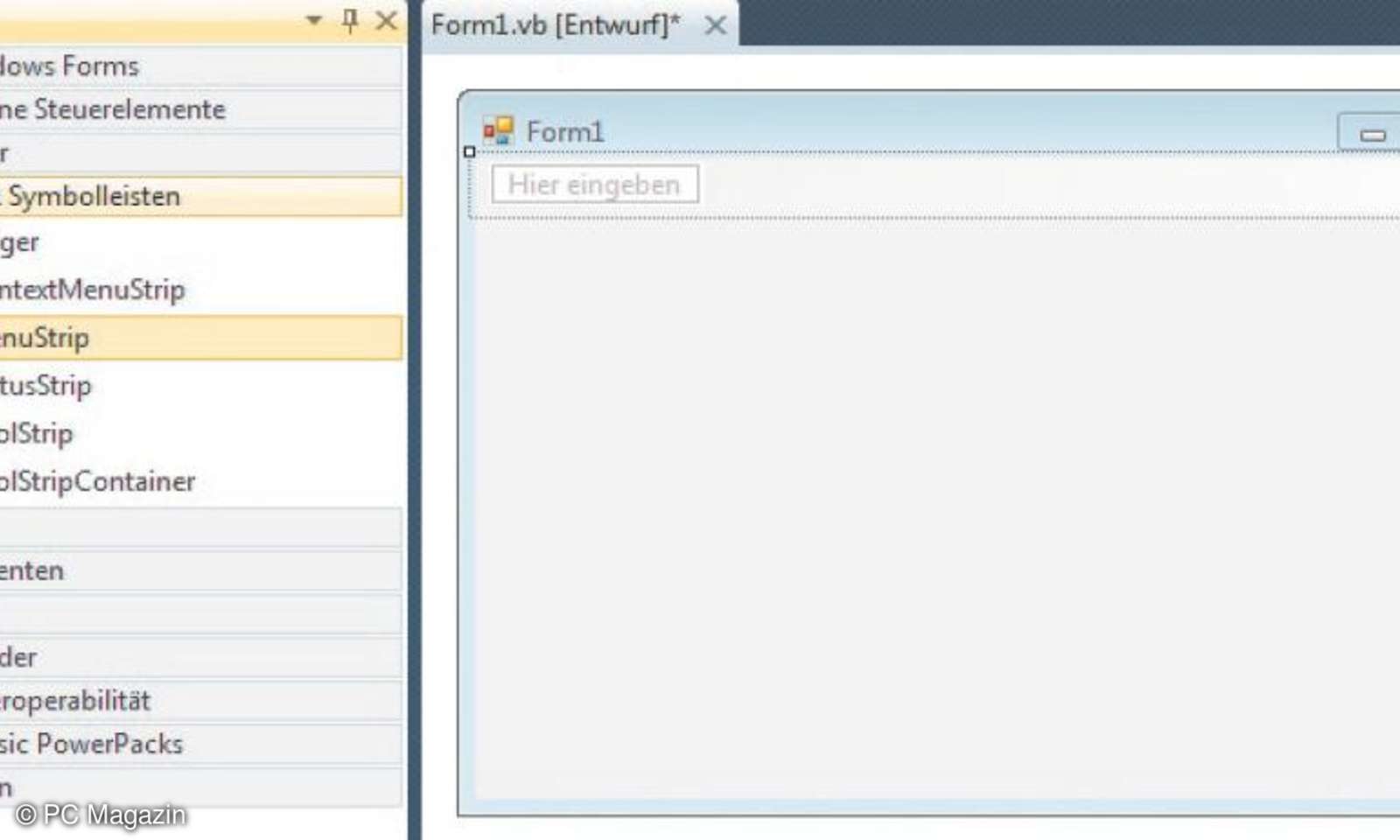 Visual-Basic-Programmierung: Menüs und Symbolleisten - connect-living
