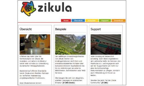 CMS: Zikula - connect-living