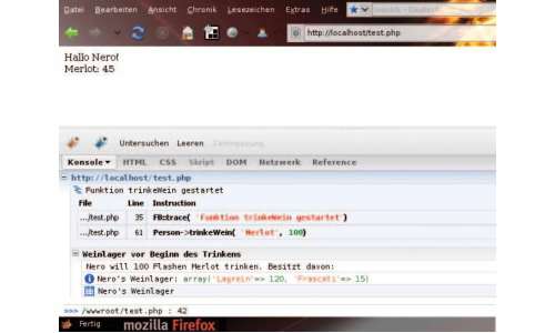 Firebug-Erweiterung FirePHP für Firefox: Fehler in der Anwendungslogik finden - connect-living